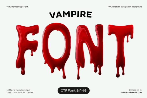 Vampire Font - Bloody Alphabet | Handmadefont.com