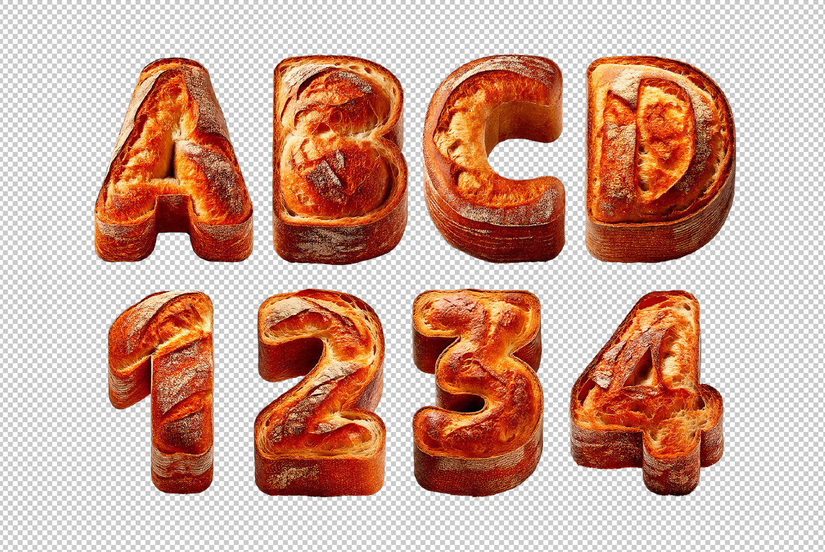 Crispy Bread Font - Fresh-baked Alphabet | Handmadefont.com