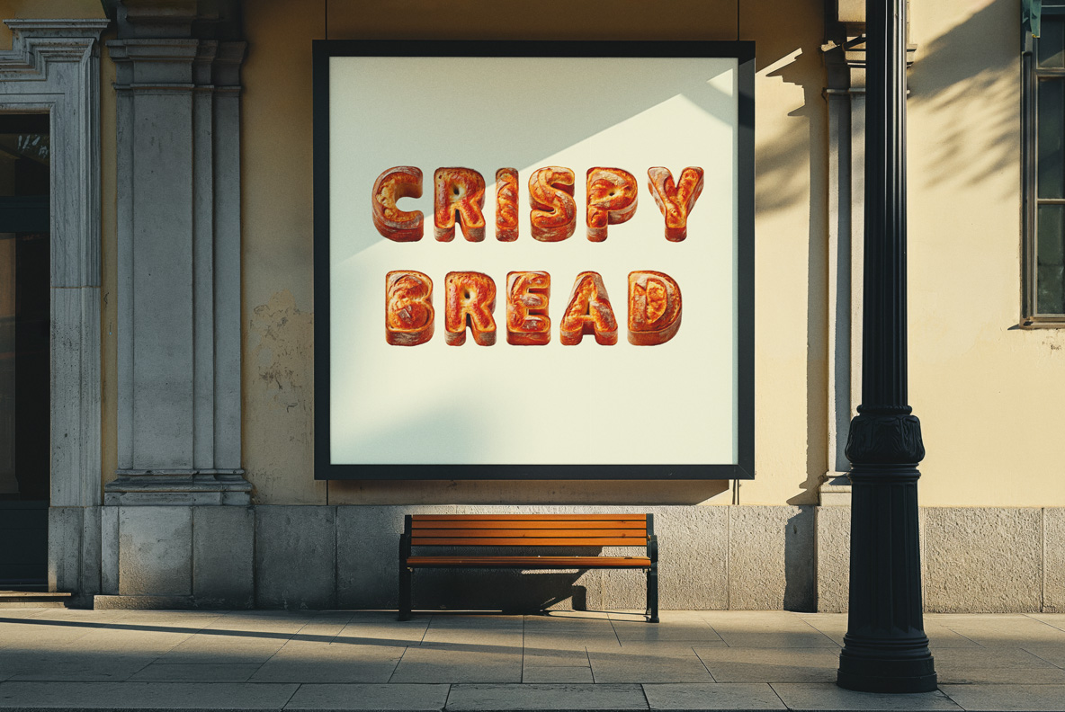 Crispy Bread Font - Fresh-baked Alphabet | Handmadefont.com