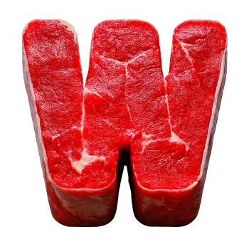 Raw Meat Font - Steak Alphabet | Handmadefont.com