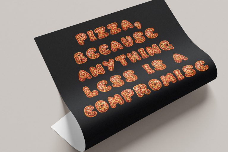 Pizza Font - Crusty ann Cheesy Alphabet | Handmadefont.com
