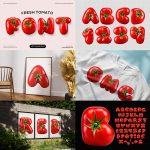 Tomato Font - Fresh and Juicy Alphabet | Handmadefont.com