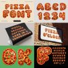 Pizza Font - Crusty ann Cheesy Alphabet | Handmadefont.com