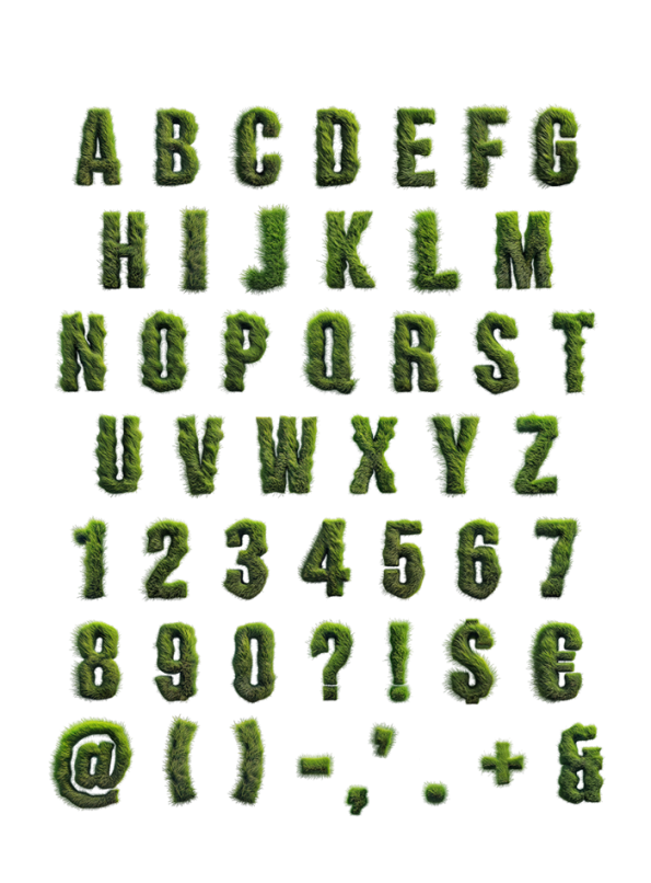 Grassland Font - Eco Friendly Alphabet | Handmadefont.com