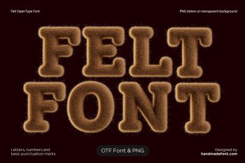 Felt Font - Fluffy Alphabet | Handmadefont.com
