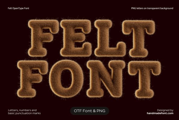 Felt Font - Fluffy Alphabet | Handmadefont.com