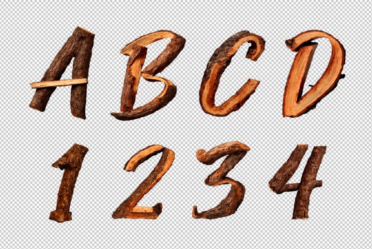 Wood Log Font - Wooden Alphabet | Handmadefont.com