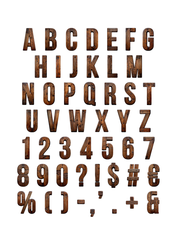 Oakwood Font - Rustic Wood Alphabet | Handmadefont.com