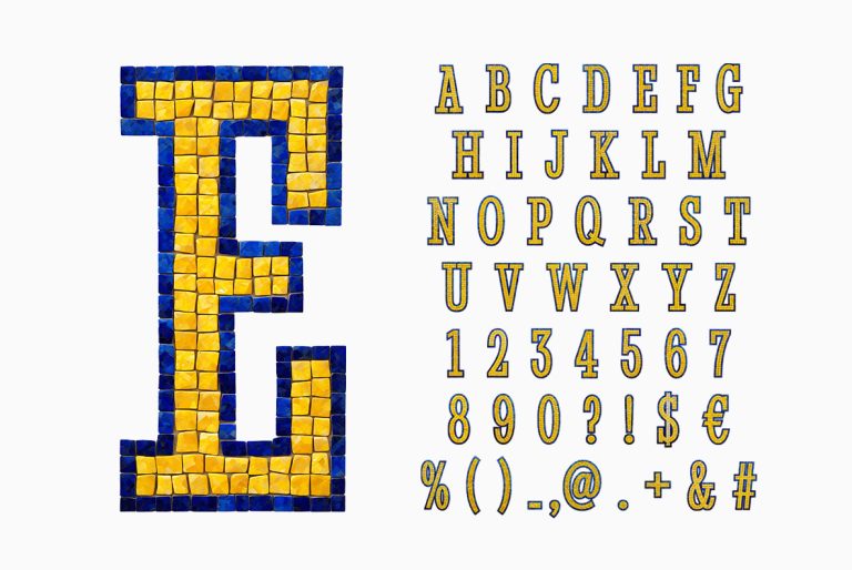Mosaic Font - Decorative Alphabet | Handmadefont.com