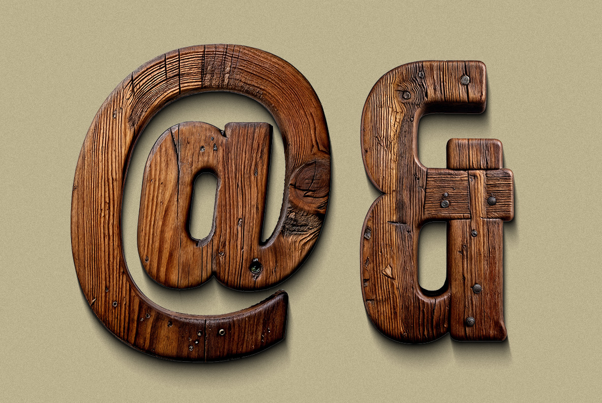 Oakwood Font - Rustic Wood Alphabet | Handmadefont.com