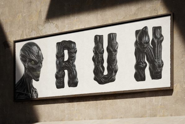 Alien Font - Outer Space Humanoid Alphabet | Handmadefont.com