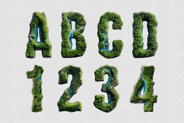 Nature Form Font - Eco-friendly Alphabet | Handmadefont.com
