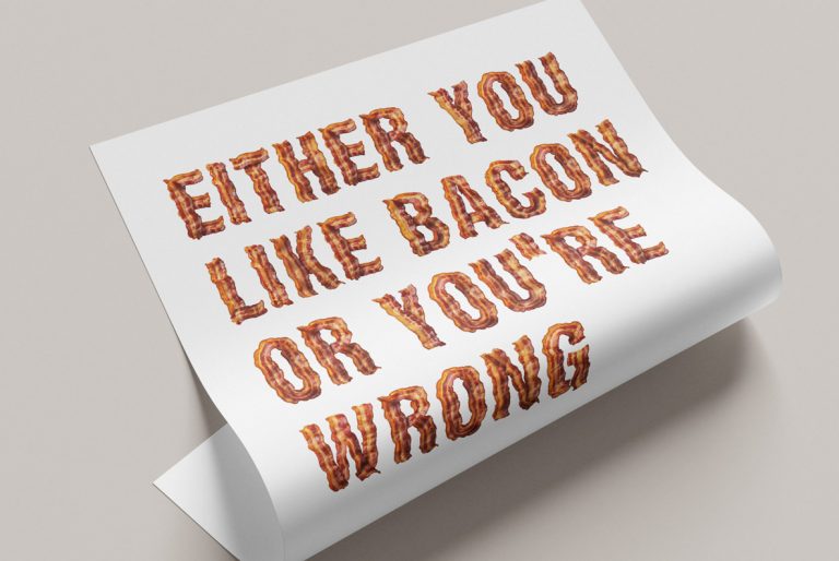 Fried Bacon Font - Crispy Alphabet | Handmadefont.com