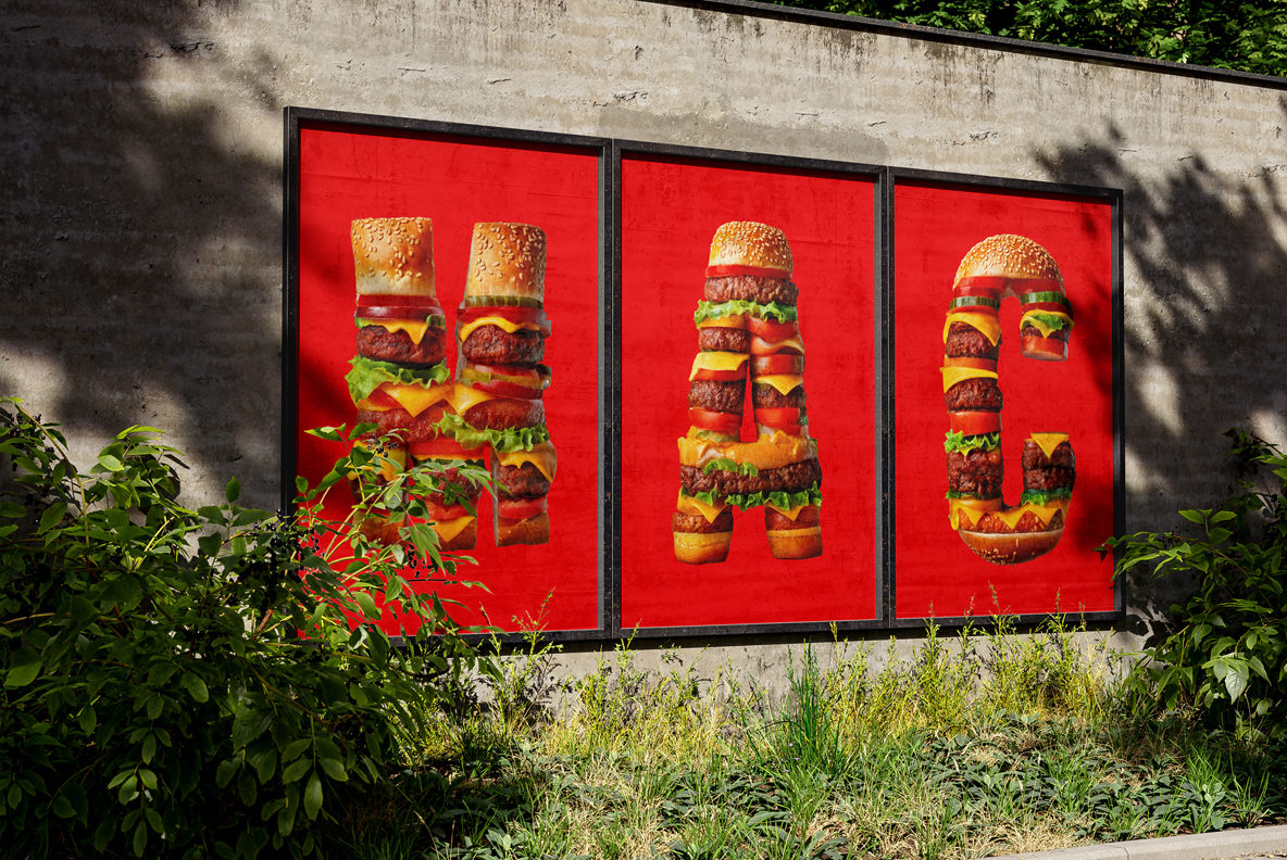 Burger Font - Fast Food Alphabet | Handmadefont.com