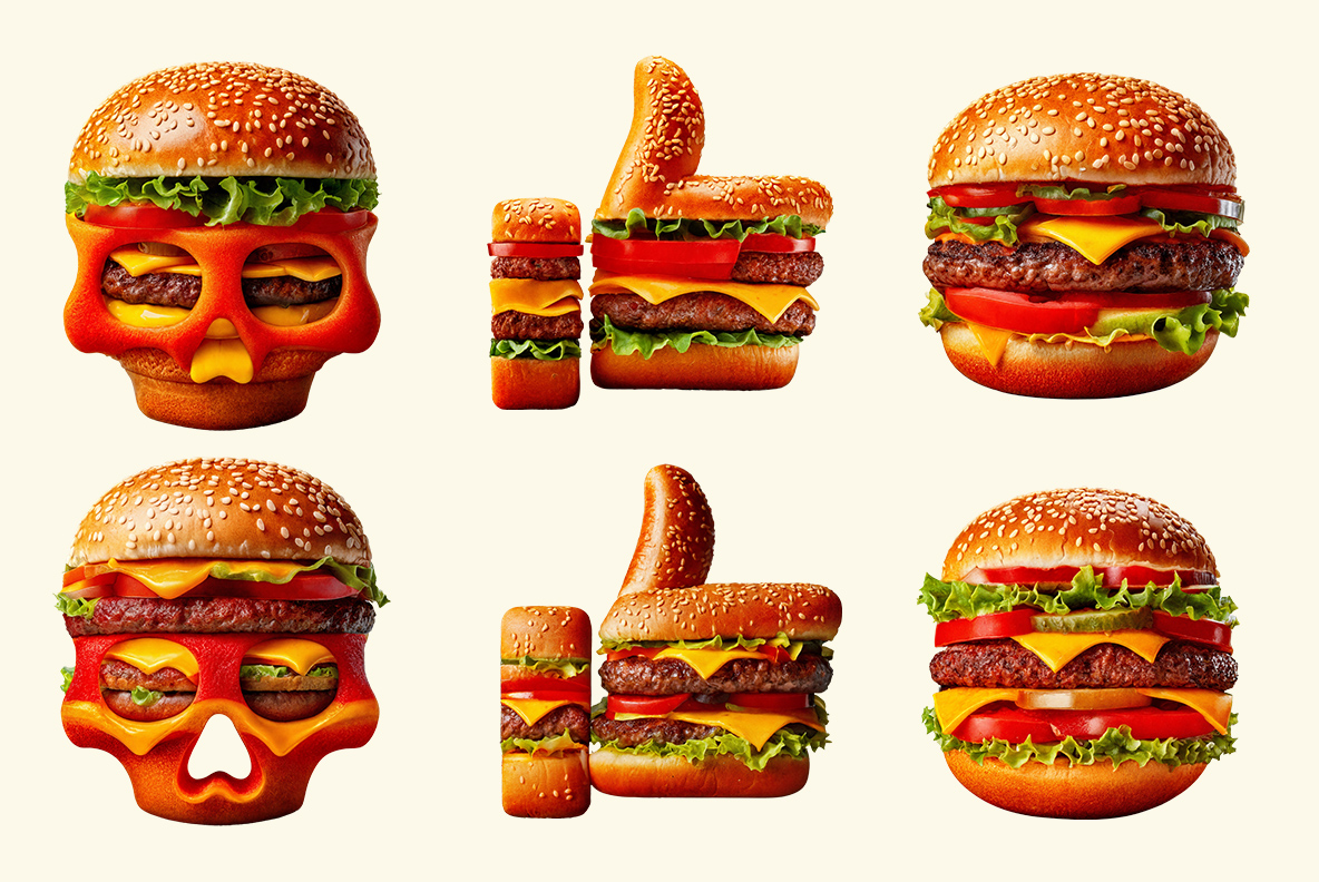 Burger Font - Fast Food Alphabet | Handmadefont.com