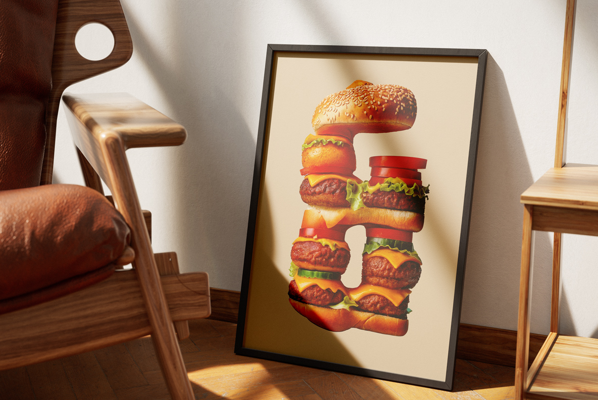 Burger Font - Fast Food Alphabet | Handmadefont.com