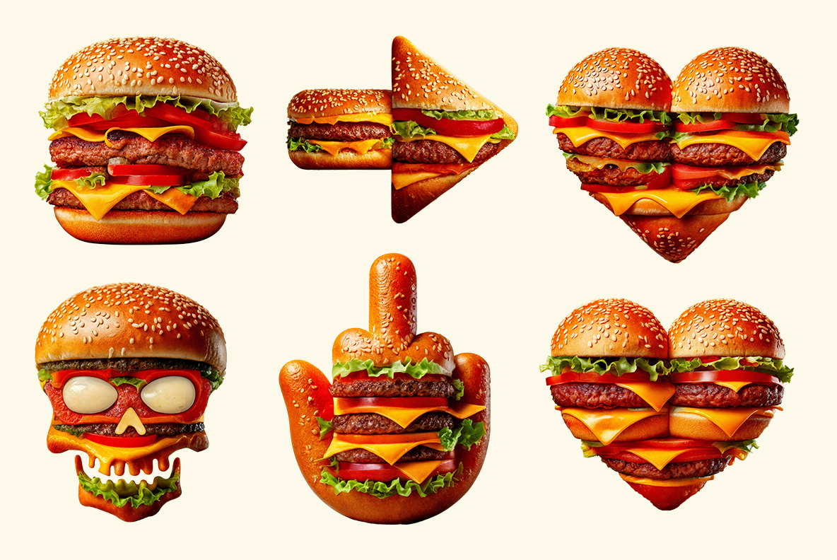 Burger Font - Fast Food Alphabet | Handmadefont.com