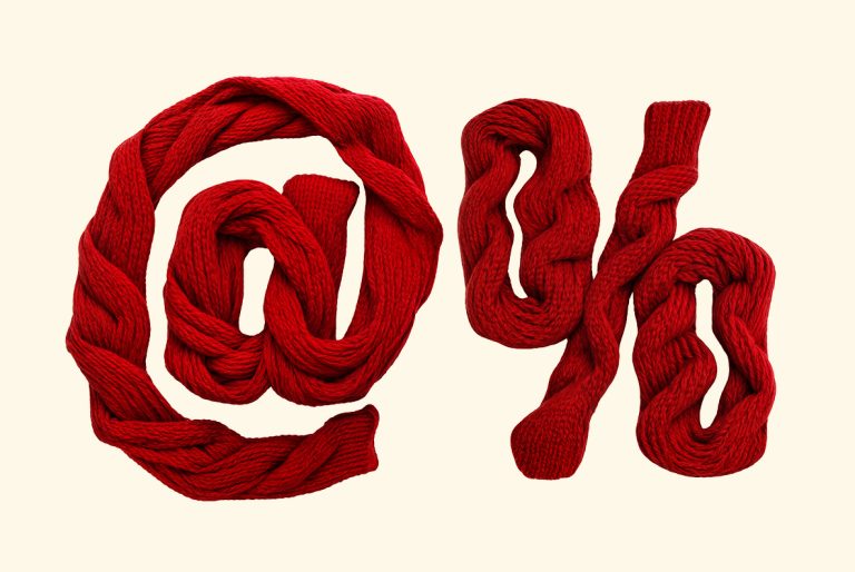 Crimson Knit Font - Red Knitted Alphabet | Handmadefont.com