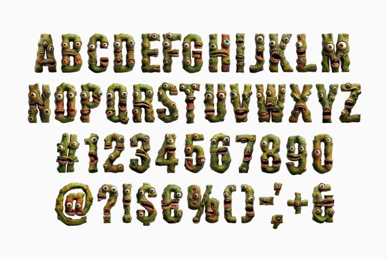 Ugly Monster Font - Spooky and Creepy Alphabet | Handmadefont.com