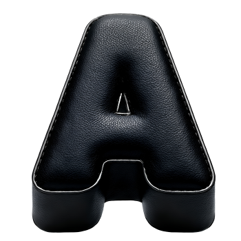 Black Leather Font - Premium Alphabet | Handmadefont.com