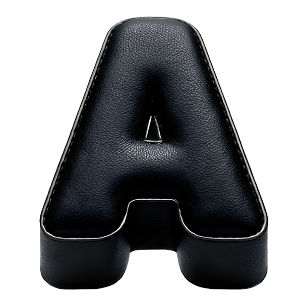 Black Leather Font - Premium Alphabet | Handmadefont.com