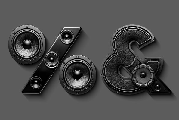 Sound Speakers Font - Audio System Alphabet | Handmadefont.com