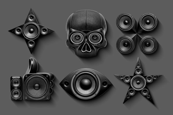Sound Speakers Font - Audio System Alphabet | Handmadefont.com