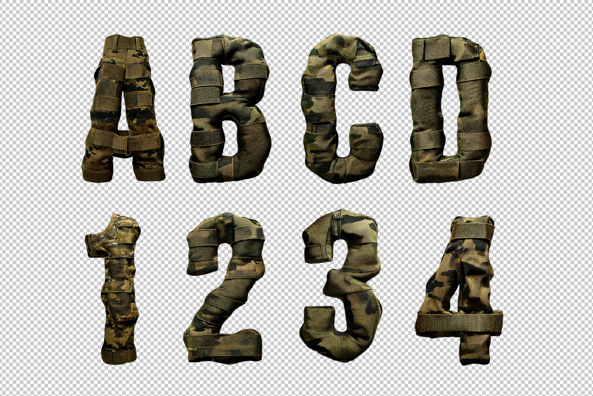 Camouflage Font - Military Alphabet | Handmadefont.com