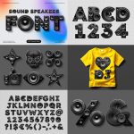 Sound Speakers Font - Audio System Alphabet | Handmadefont.com