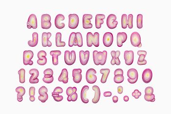 OnioType Font - Red Onion Alphabet | Handmadefont.com