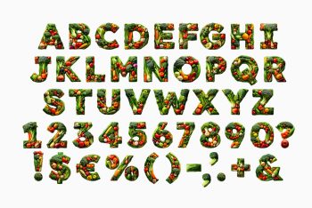 Vegetables Font - Fresh and Eco-friendly Alphabet | Handmadefont.com